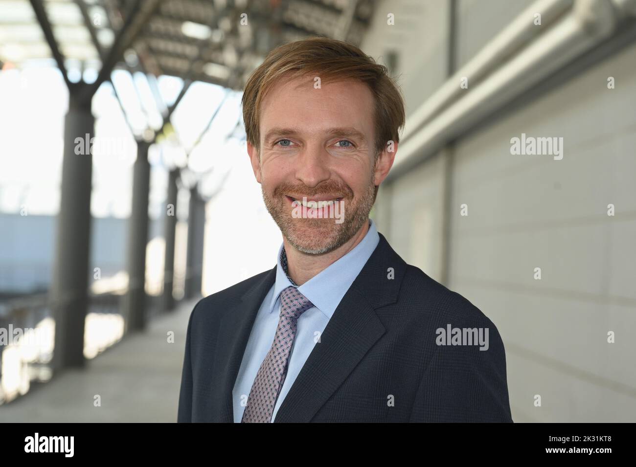 Cologne, Germany. 22nd Sep, 2022. Actor Hugo Grimm looks at the photographer during a photo ...