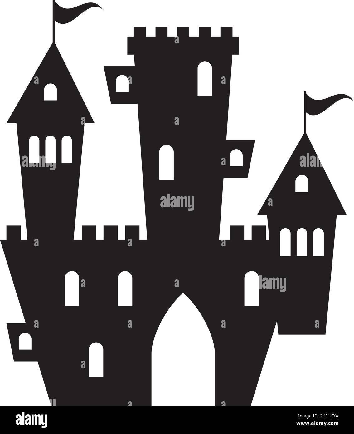halloween black castle Stock Vector Image & Art - Alamy