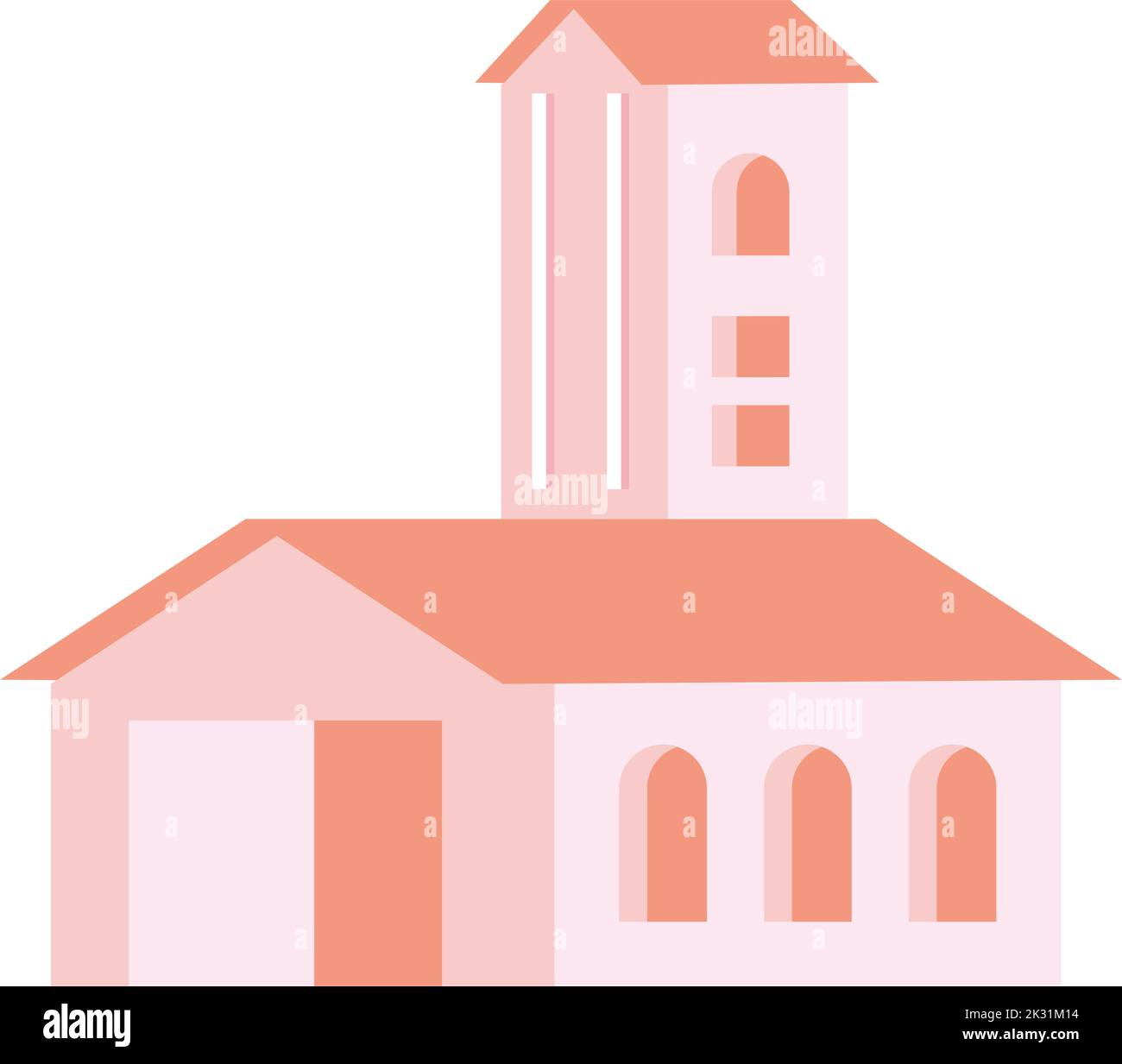 pink church building facade Stock Vector Image & Art - Alamy
