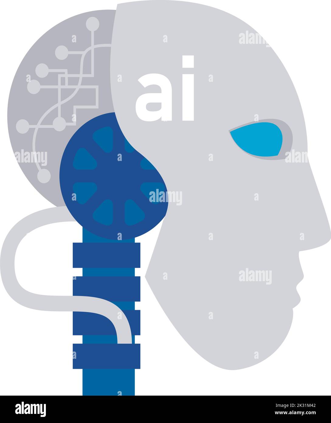 ai robot profile tech Stock Vector Image & Art - Alamy