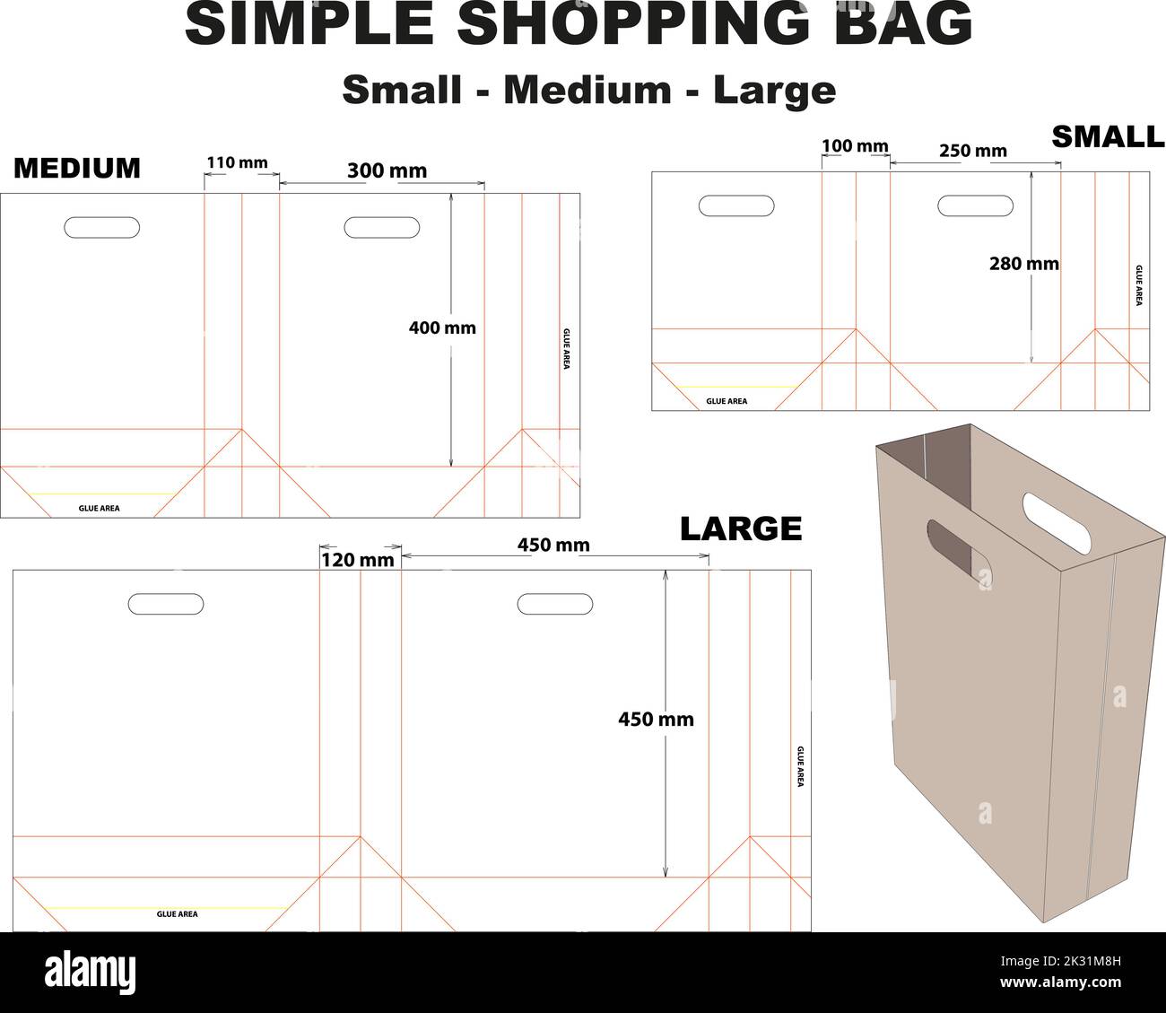 a simple and often used shopping bag in the market. This vector has ...