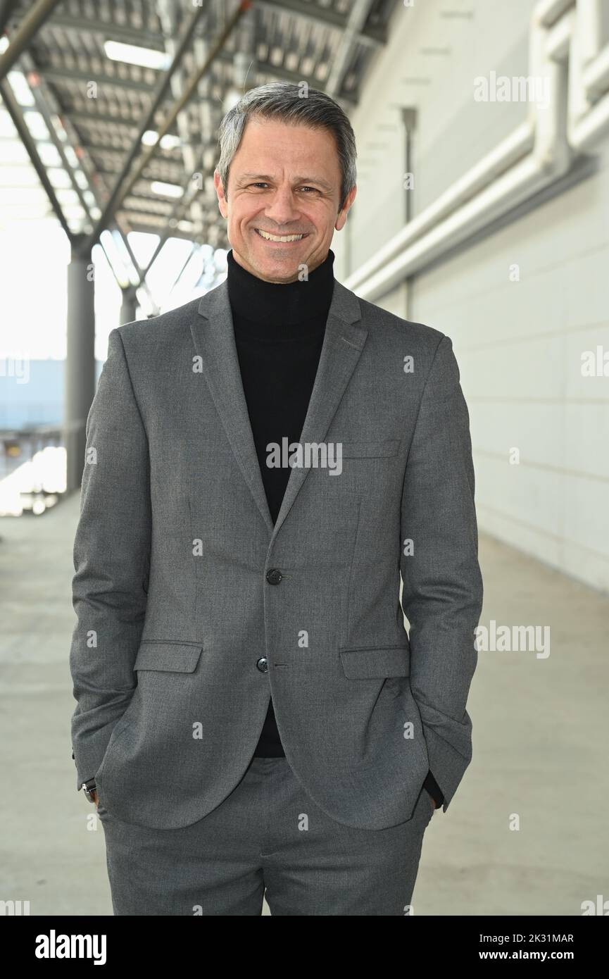 Cologne, Germany. 22nd Sep, 2022. Actor Jens Hajek has his picture ...