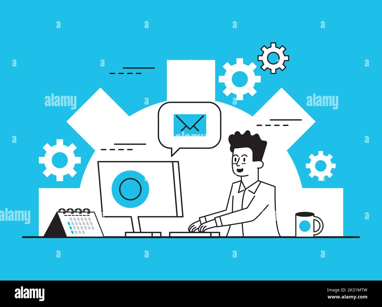 Email scheduling hi-res stock photography and images - Alamy
