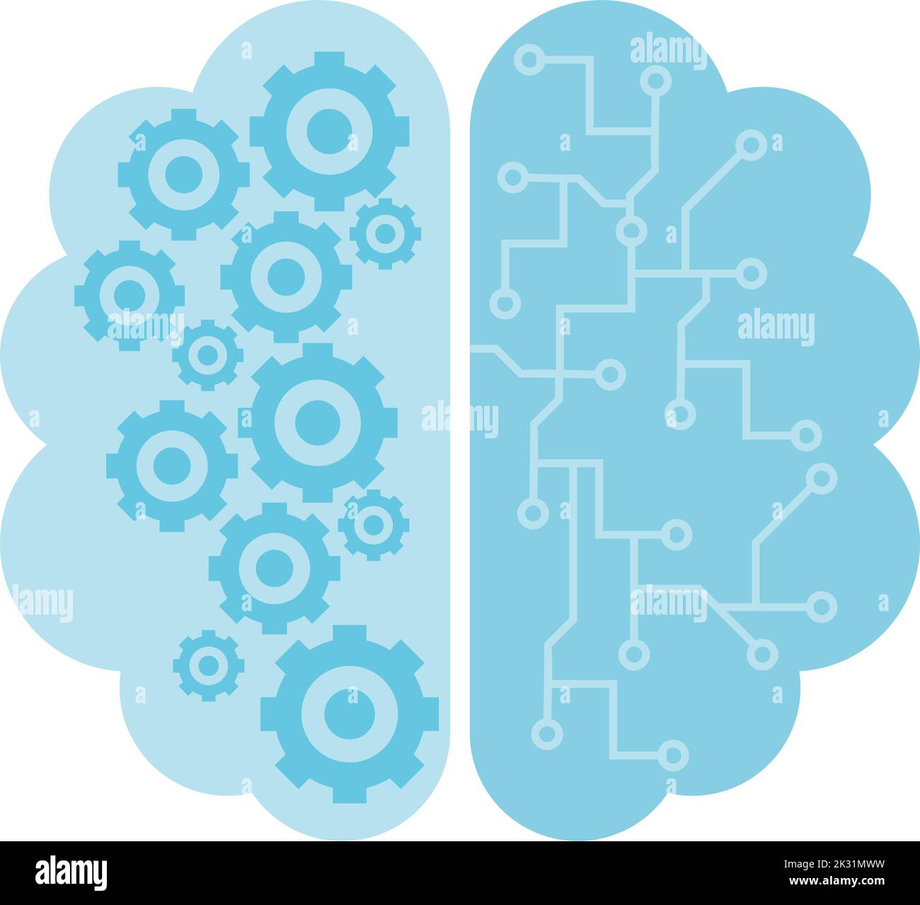 brain human with gears Stock Vector Image & Art - Alamy