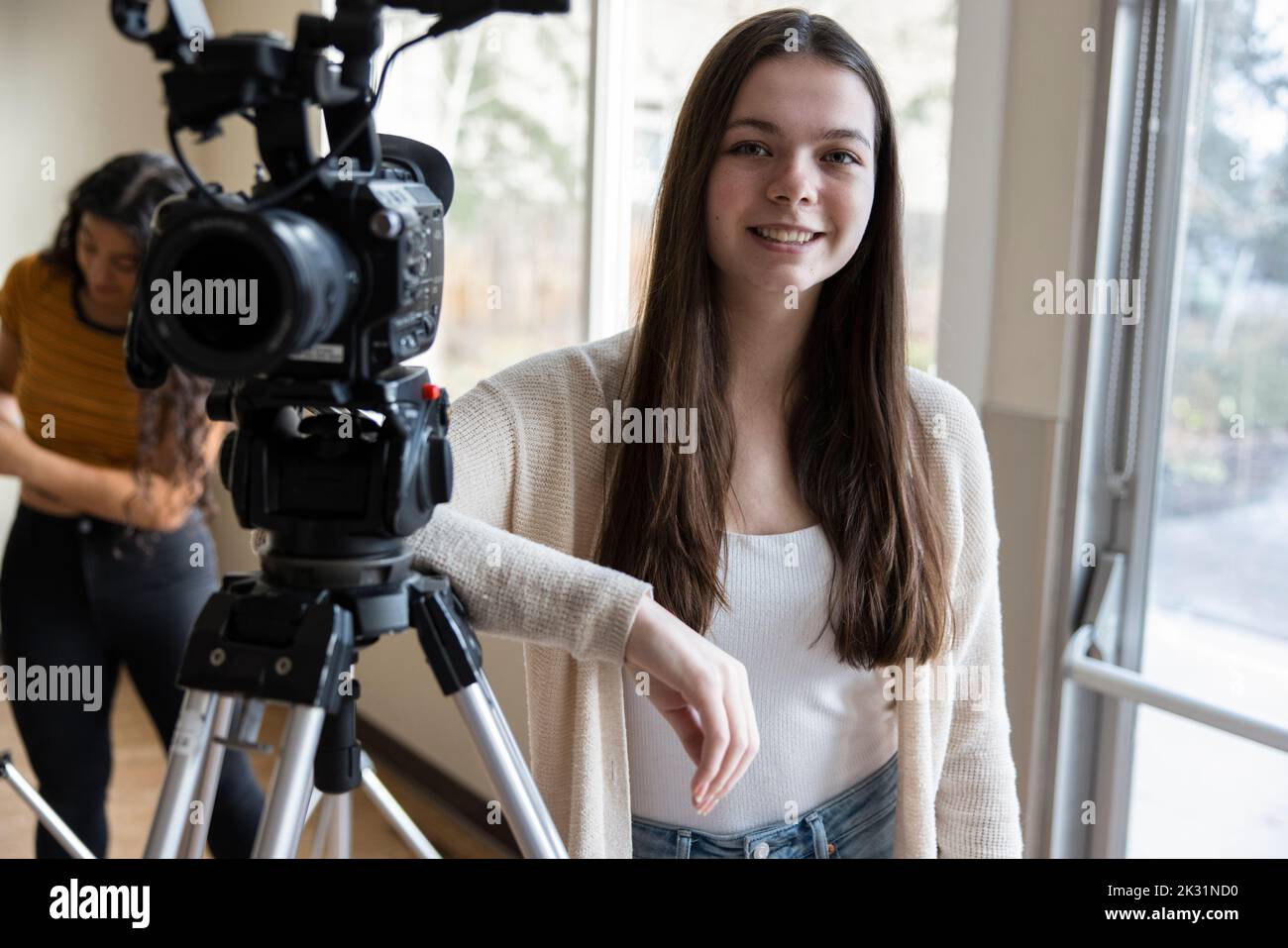 Girls operating hi-res stock photography and images - Alamy