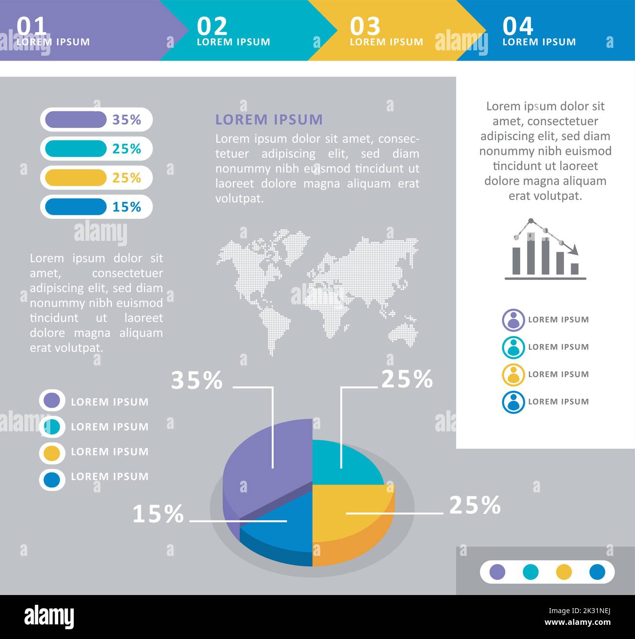 statistics pie infographic template Stock Vector Image & Art - Alamy
