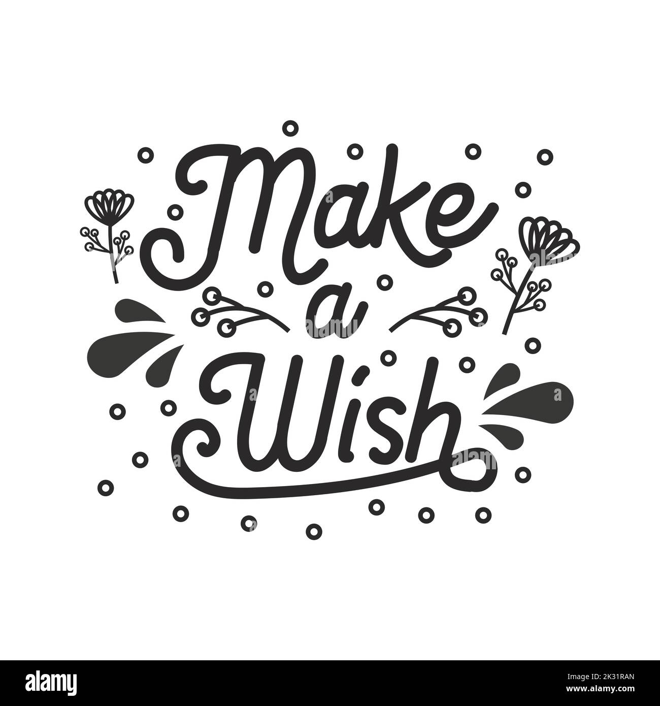 Make a wish, hand drawn vintage vector petals. Perfect for invitations ...