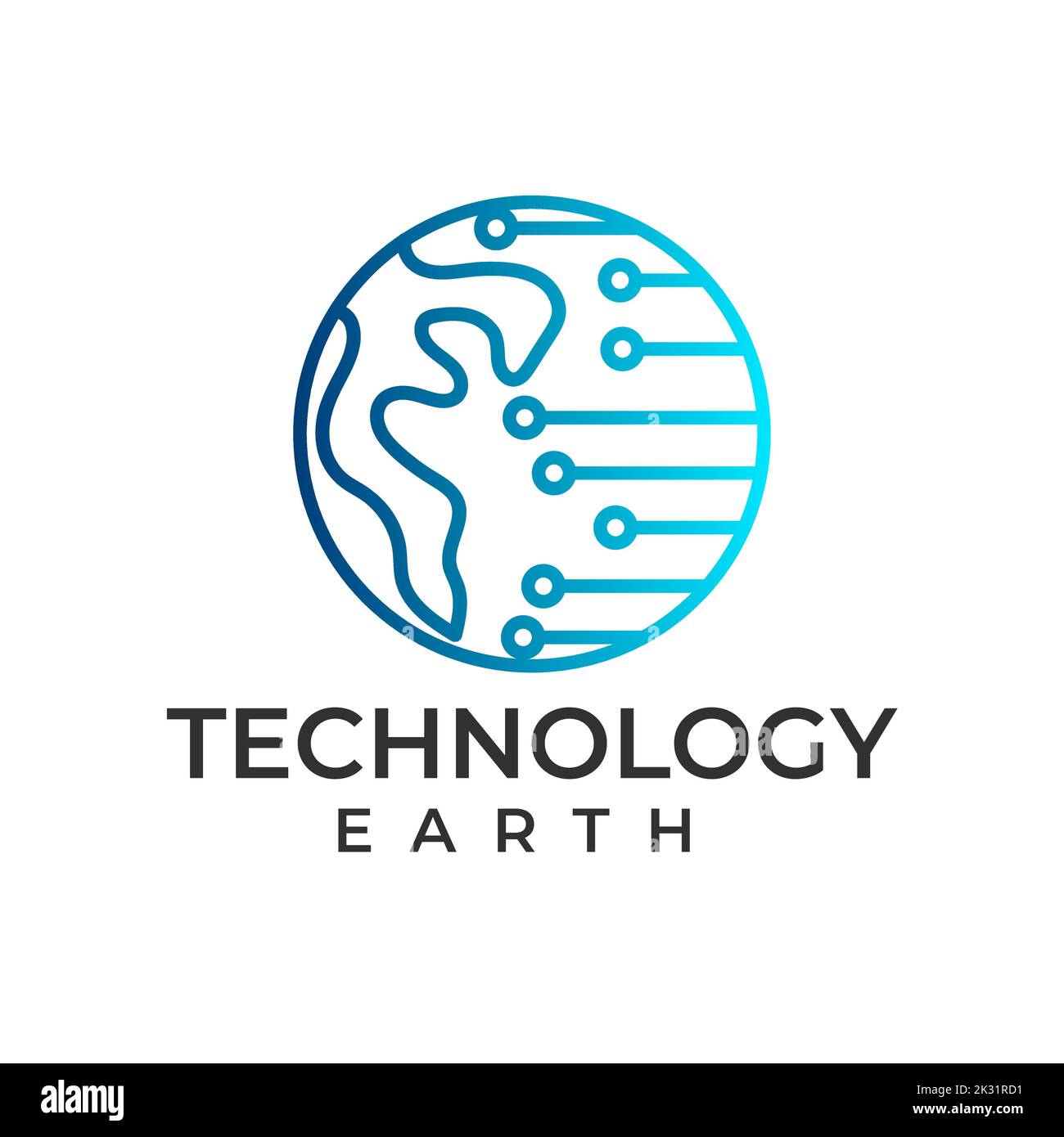 Global communication technology abstract logo design vector template ...