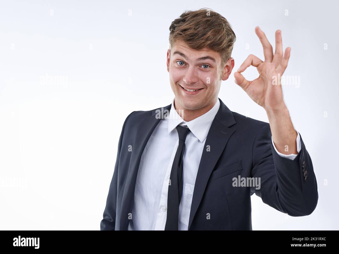 Hes feeling positive about his future career choices. Studio shot of a ... Hes feeling positive about his future career choices. Studio shot of a ...