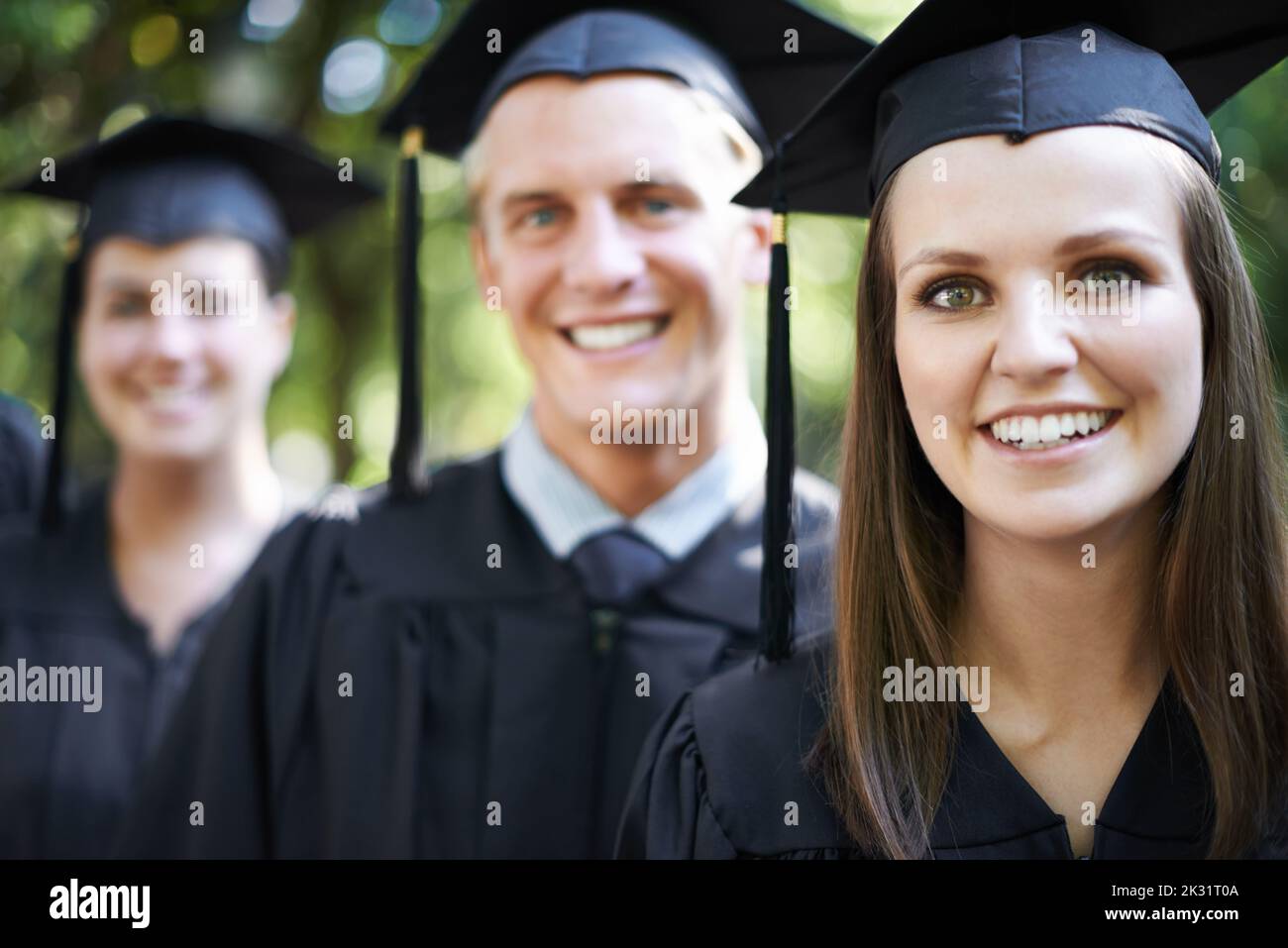 Theyre proud graduates. Portrait of a group of happy students on ...