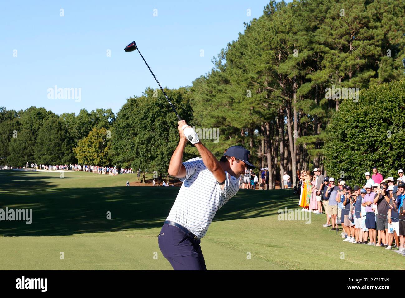 Charlotte, USA. 23rd Sep, 2022. CHARLOTTE, NC - SEPTEMBER 23: USA Presidents Cup golfer Scottie ...