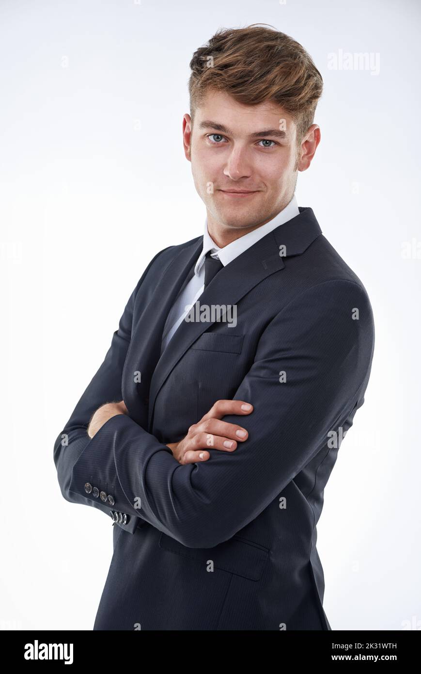Hes confident in his job. Portrait of a confident business man with his ...