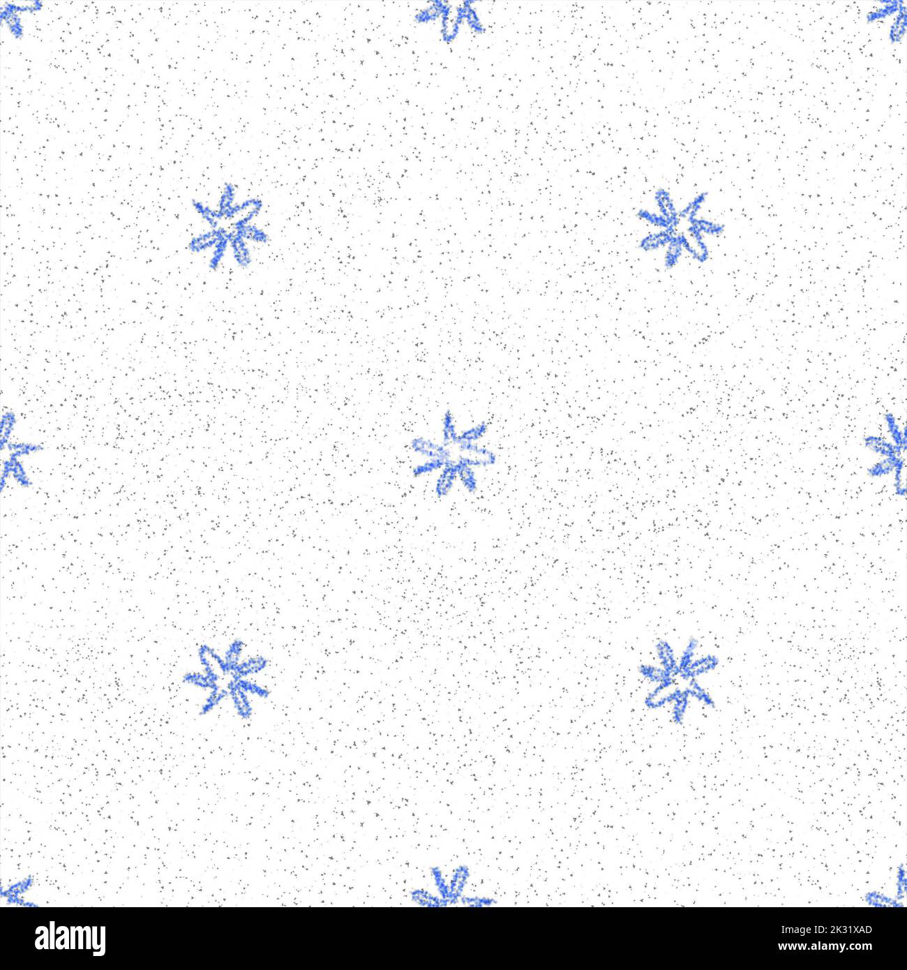 Hand Drawn Snowflakes Christmas Seamless Pattern. Subtle Flying Snow ...