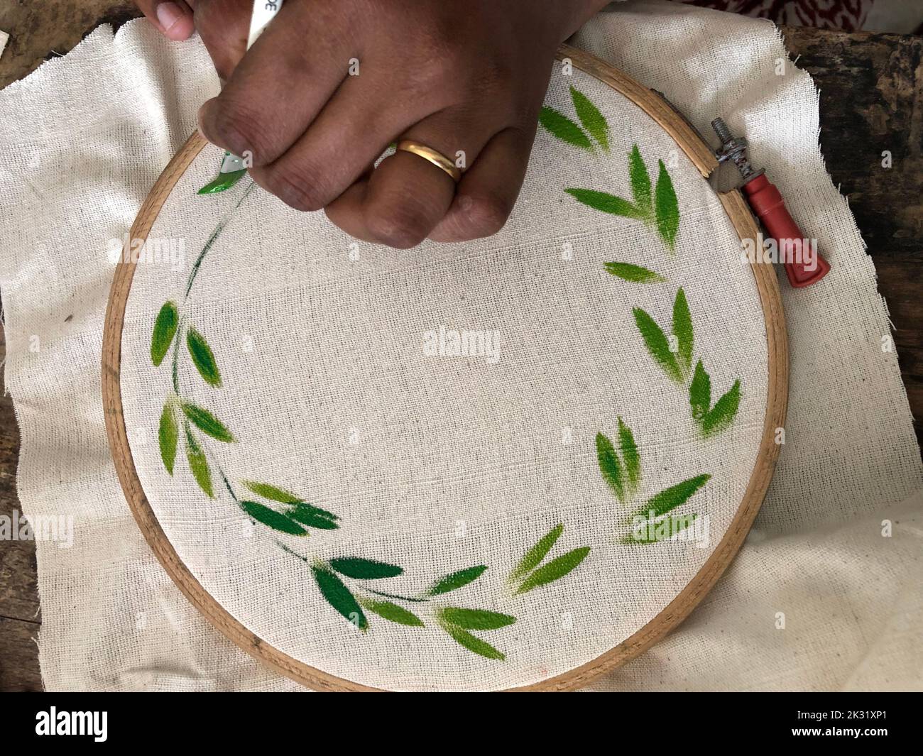 Embroidery painting hi-res stock photography and images - Alamy