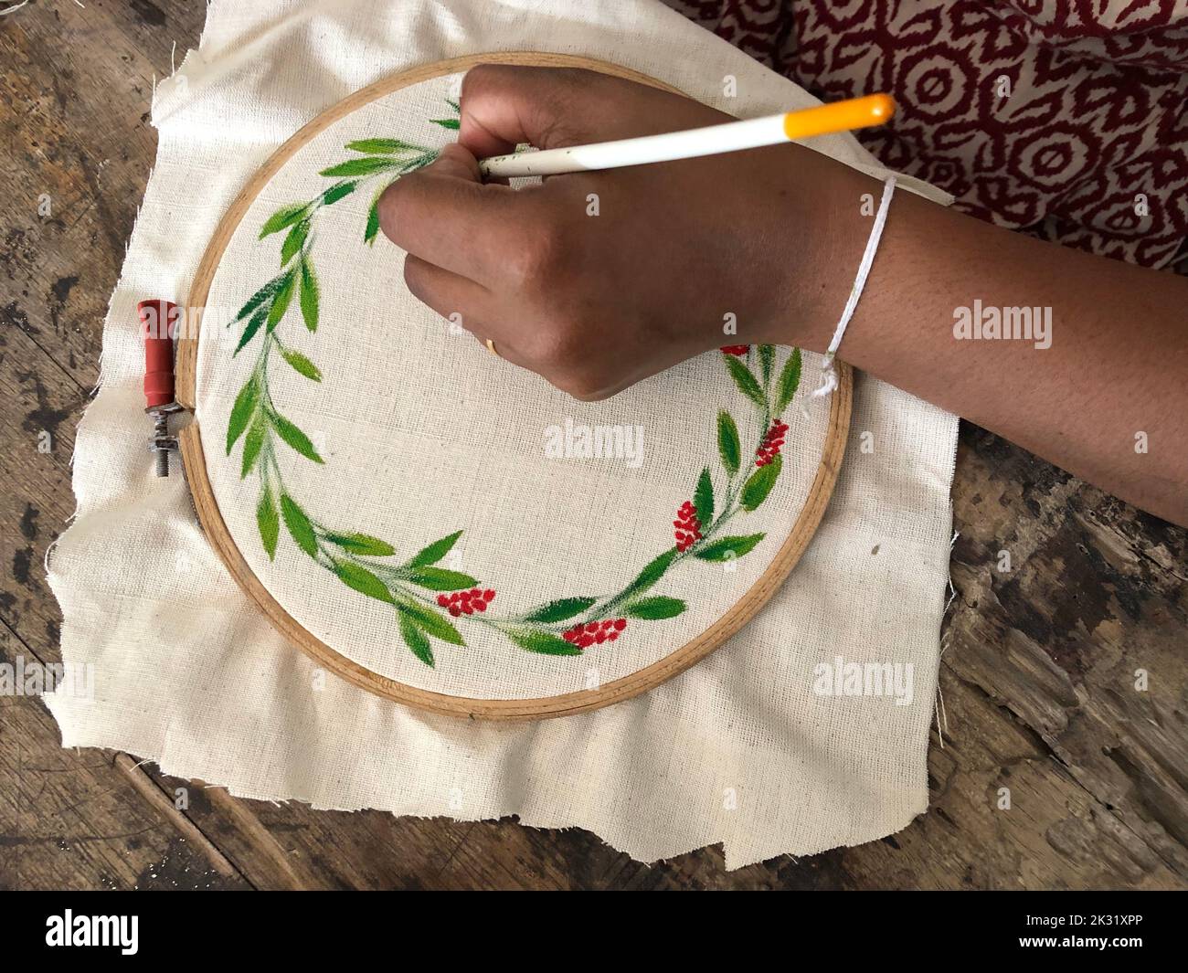 Paint on fabric hi-res stock photography and images - Alamy