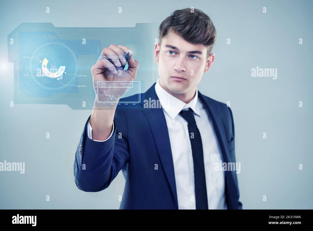 We can write our own future...a handsome young businessman using a ...