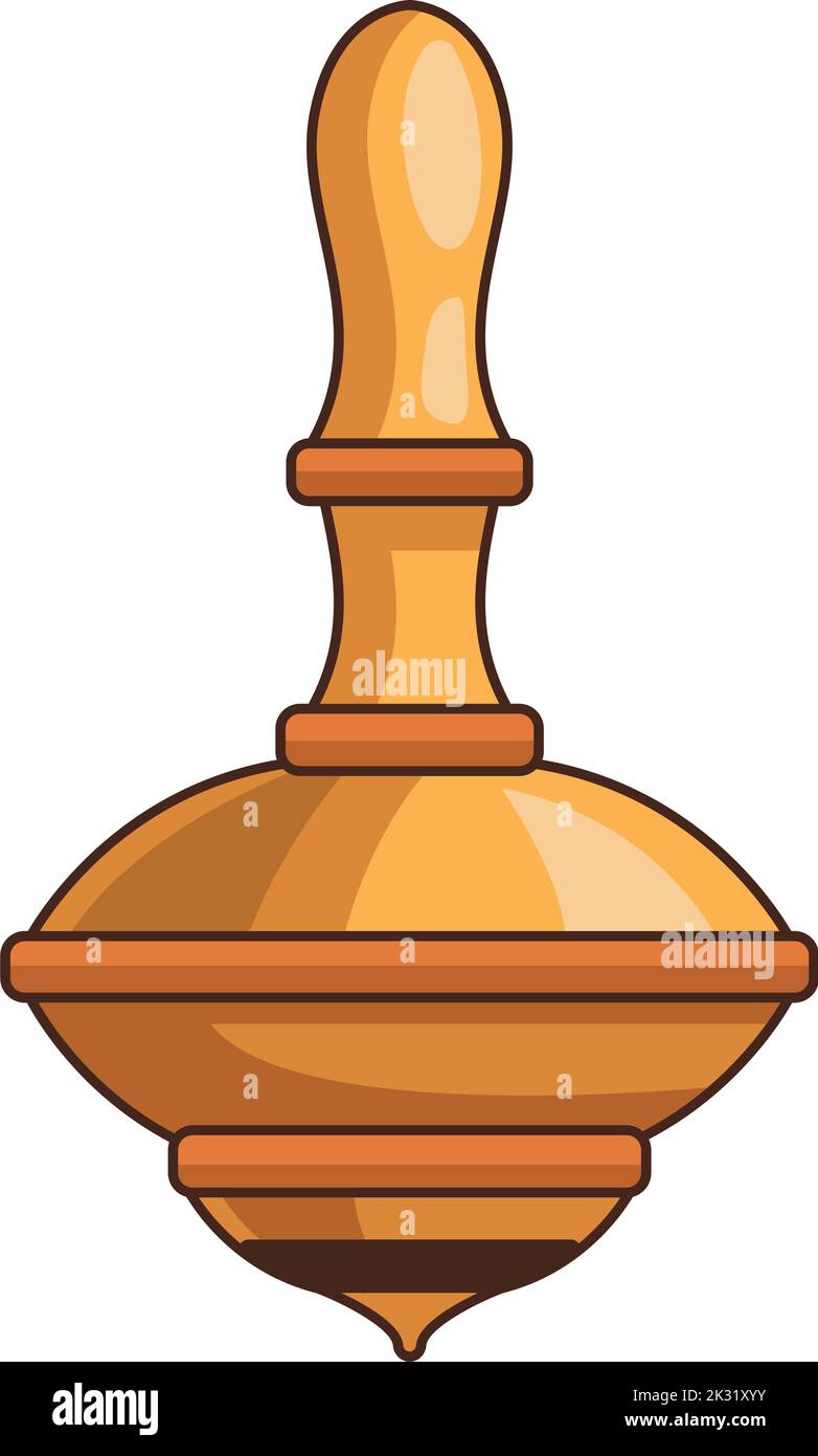 wooden spinning top Stock Vector Image & Art - Alamy