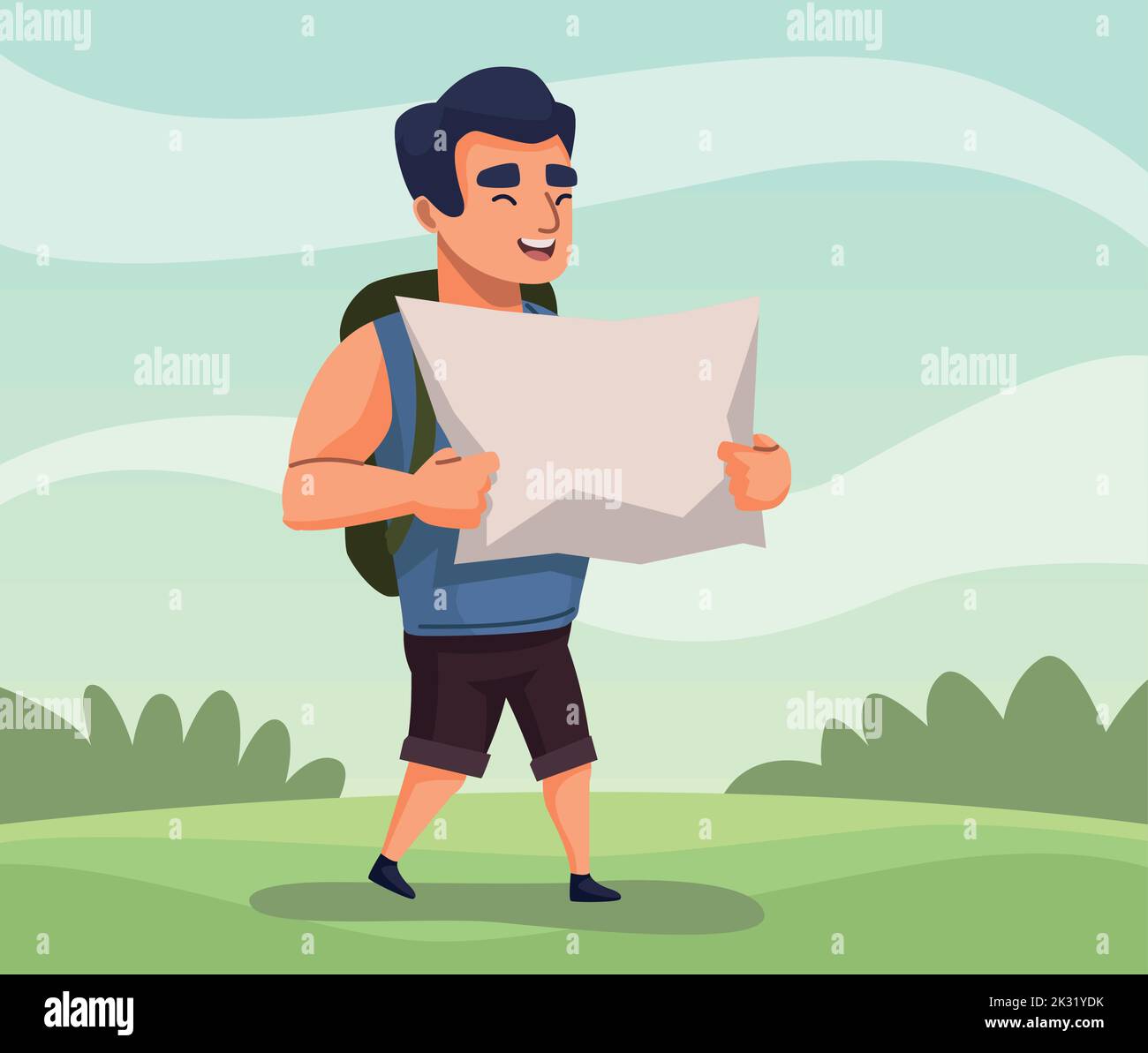 traveler man walking scene Stock Vector Image & Art - Alamy