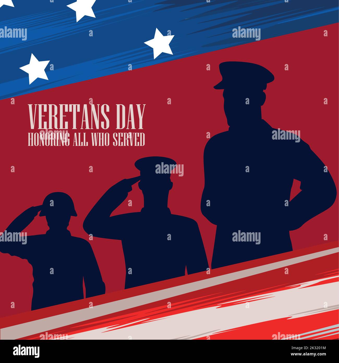 veterans day lettering poster Stock Vector Image & Art - Alamy