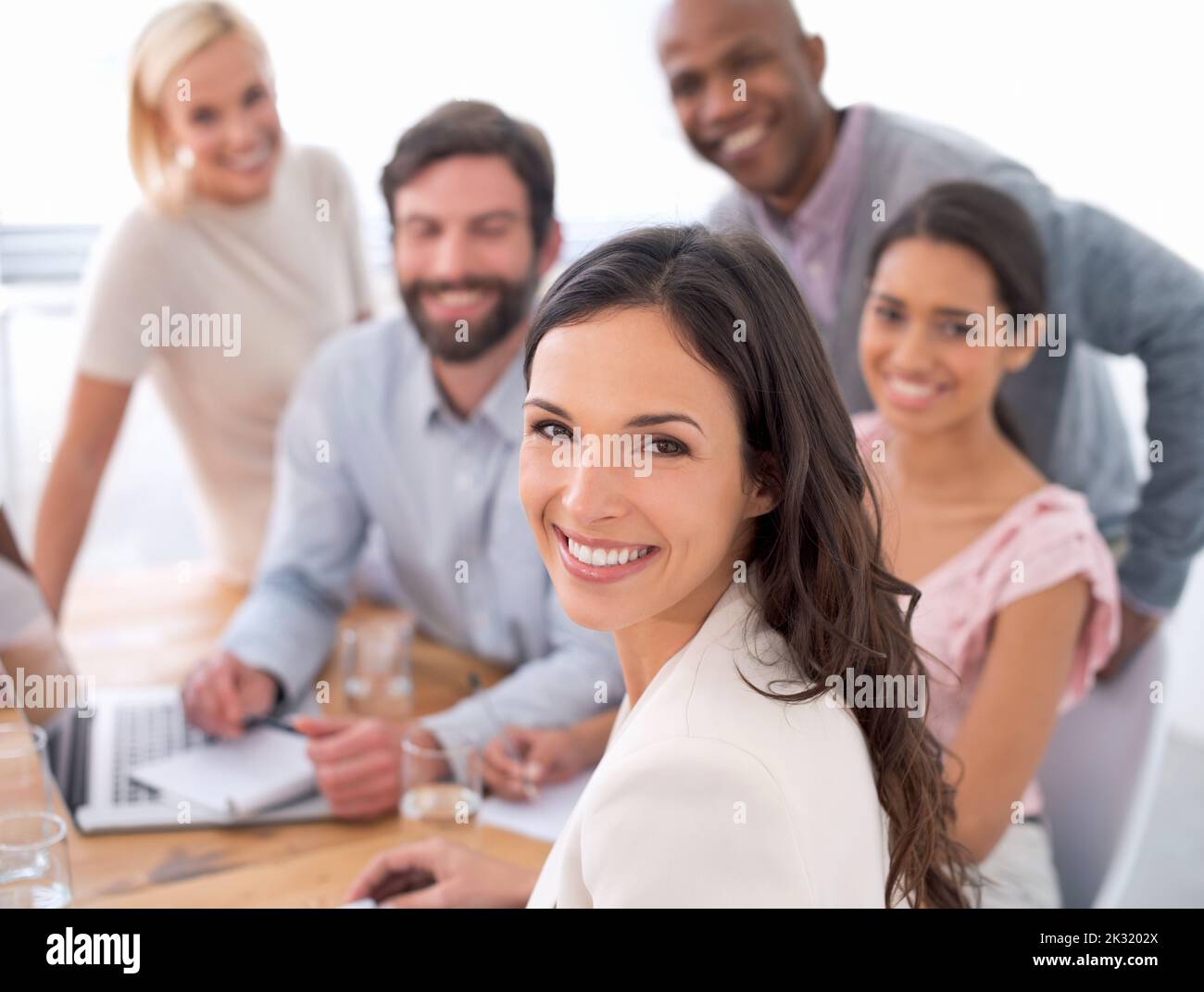 Multiethnic business team looking camera hi-res stock photography and ...