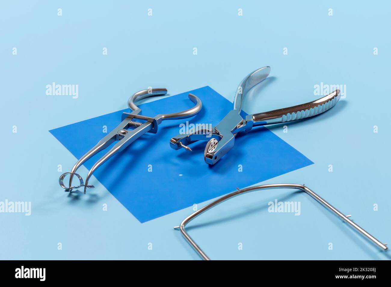 Set of metal dental instruments for teeth dental care Stock Photo - Alamy