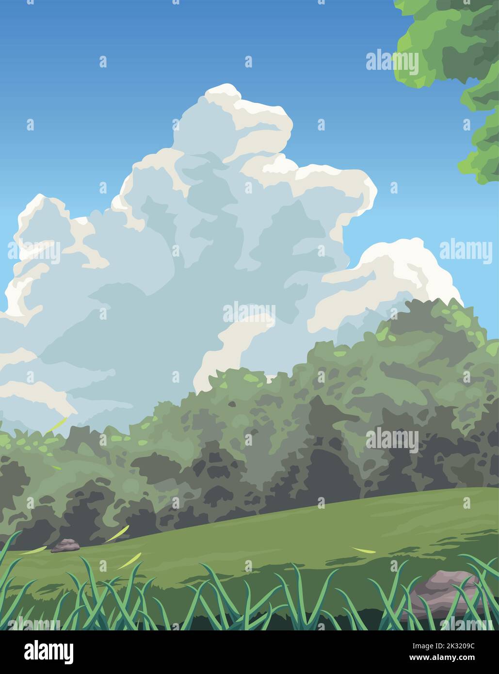 Anime scenery Stock Vector Images - Alamy