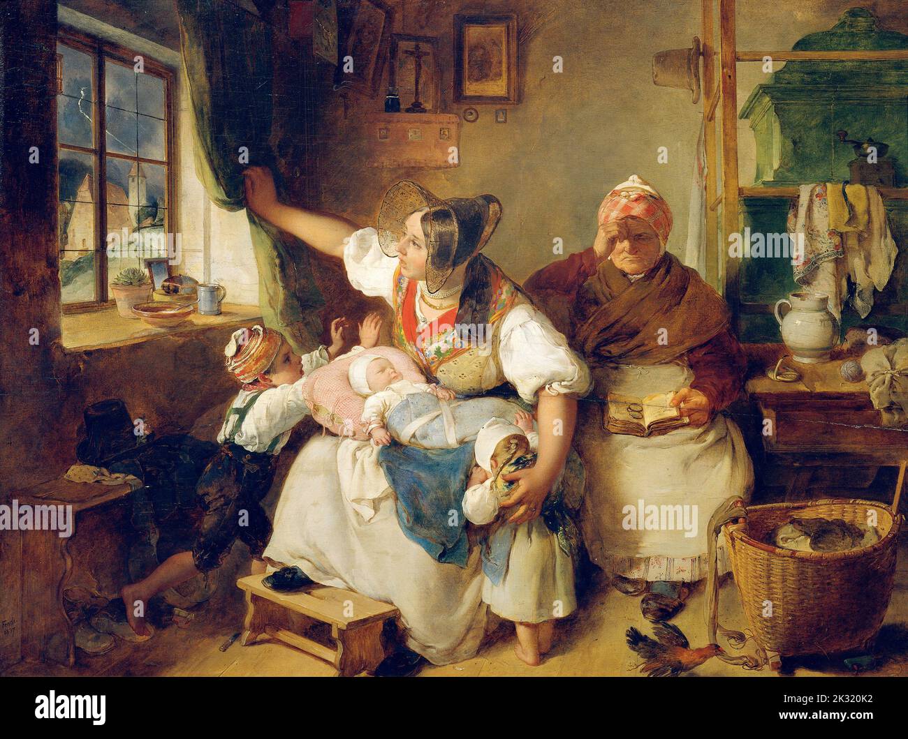 Peter Fendi: Das Gewitter, 1837 Stock Photo - Alamy