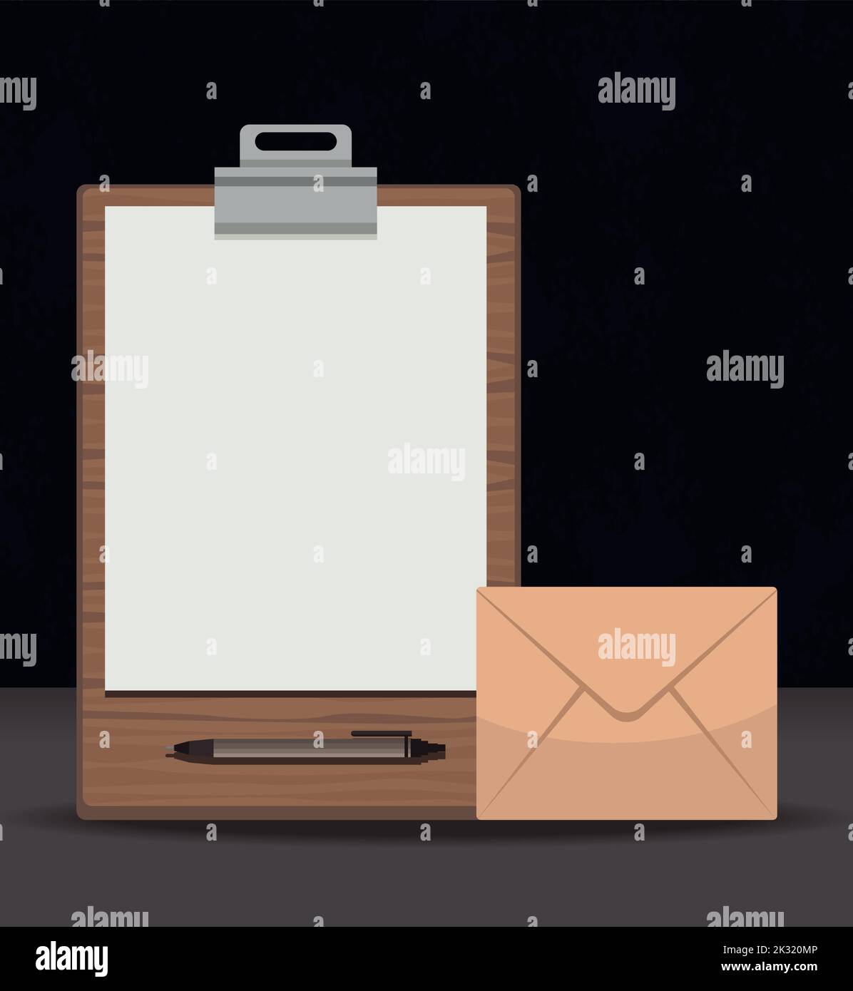 Clipboard paper sheet mockup Stock Vector Images - Alamy