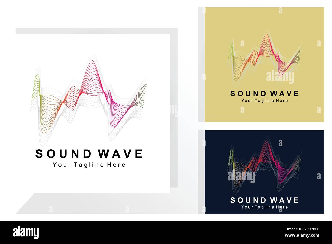 Sound Wave Logo Design, Music Flow Vector, Background Illustration and ...