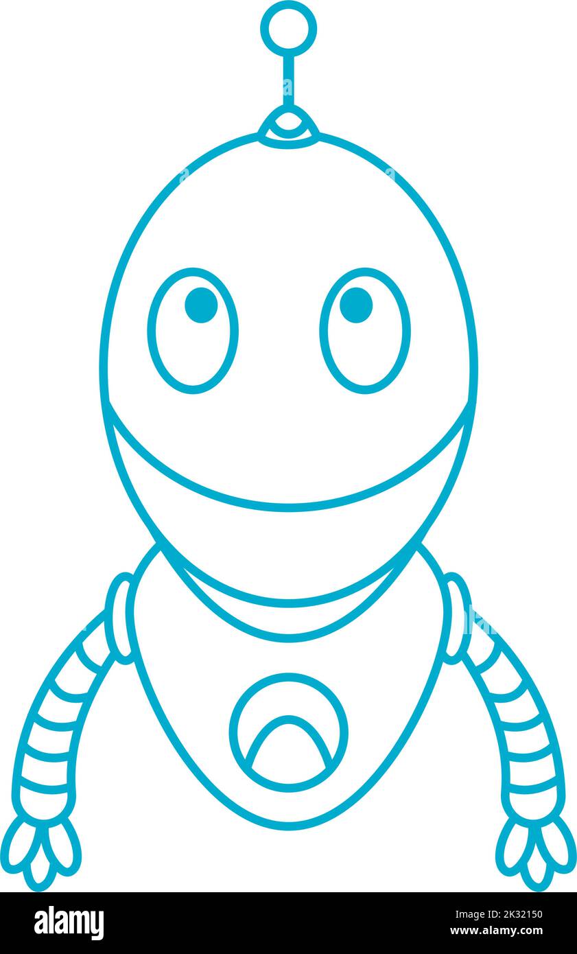 Cartoon robot bubble hi-res stock photography and images - Alamy