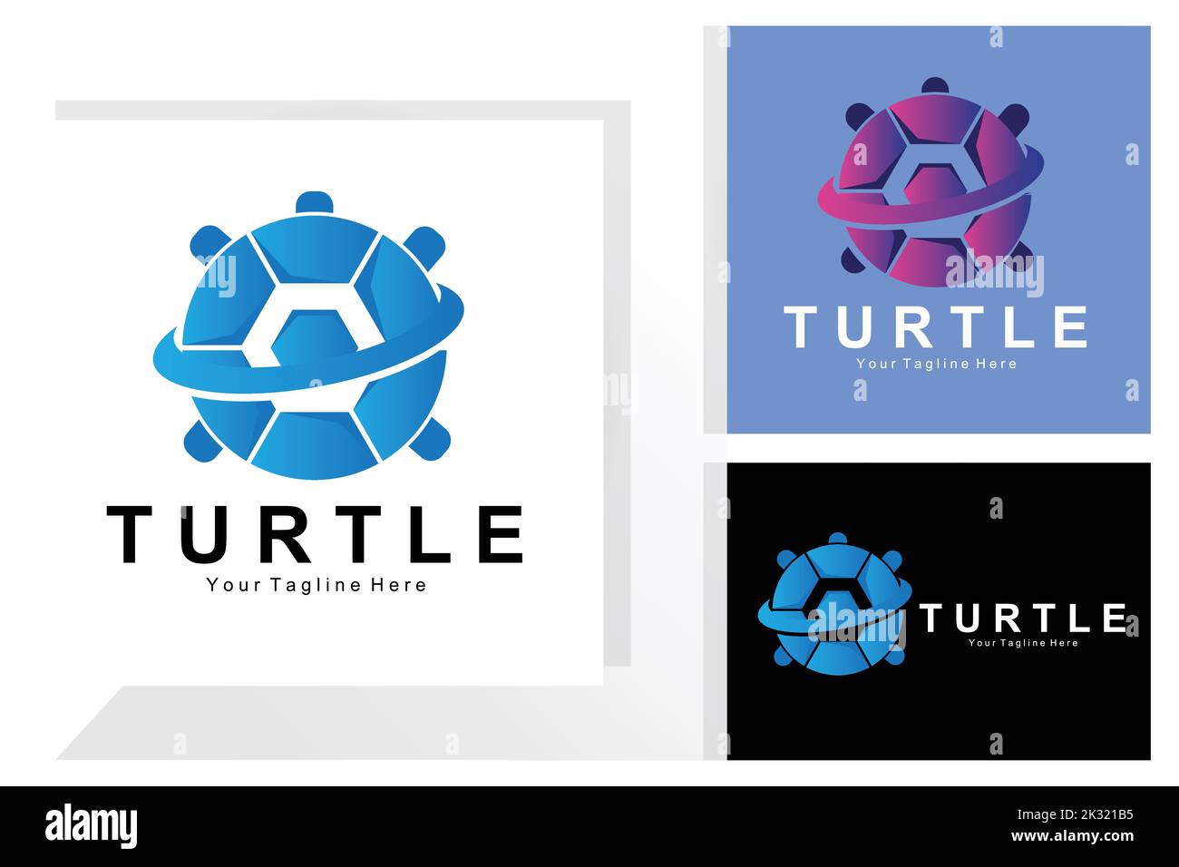 Sea Turtle Logo Design Protected Amphibian Marine Animal Icon ...
