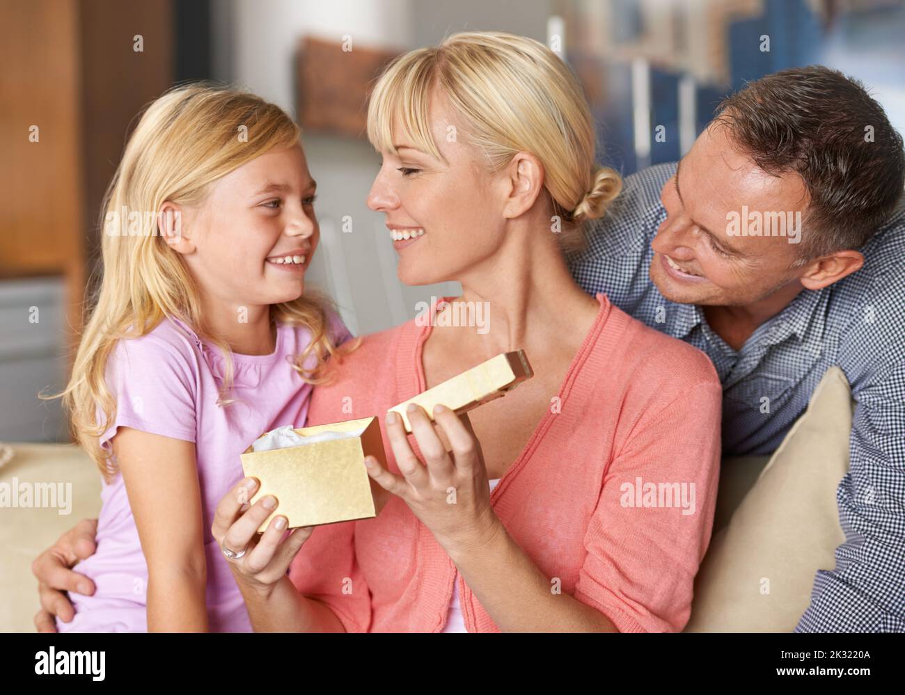 Shes the most generous daughter ever. an adorable little girl giving ...