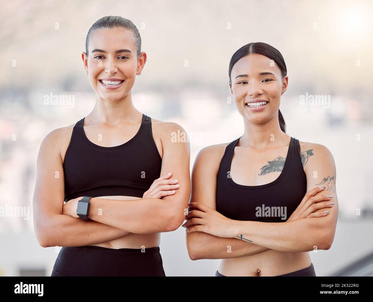 Sports women, runner and athlete portrait training for exercise ...