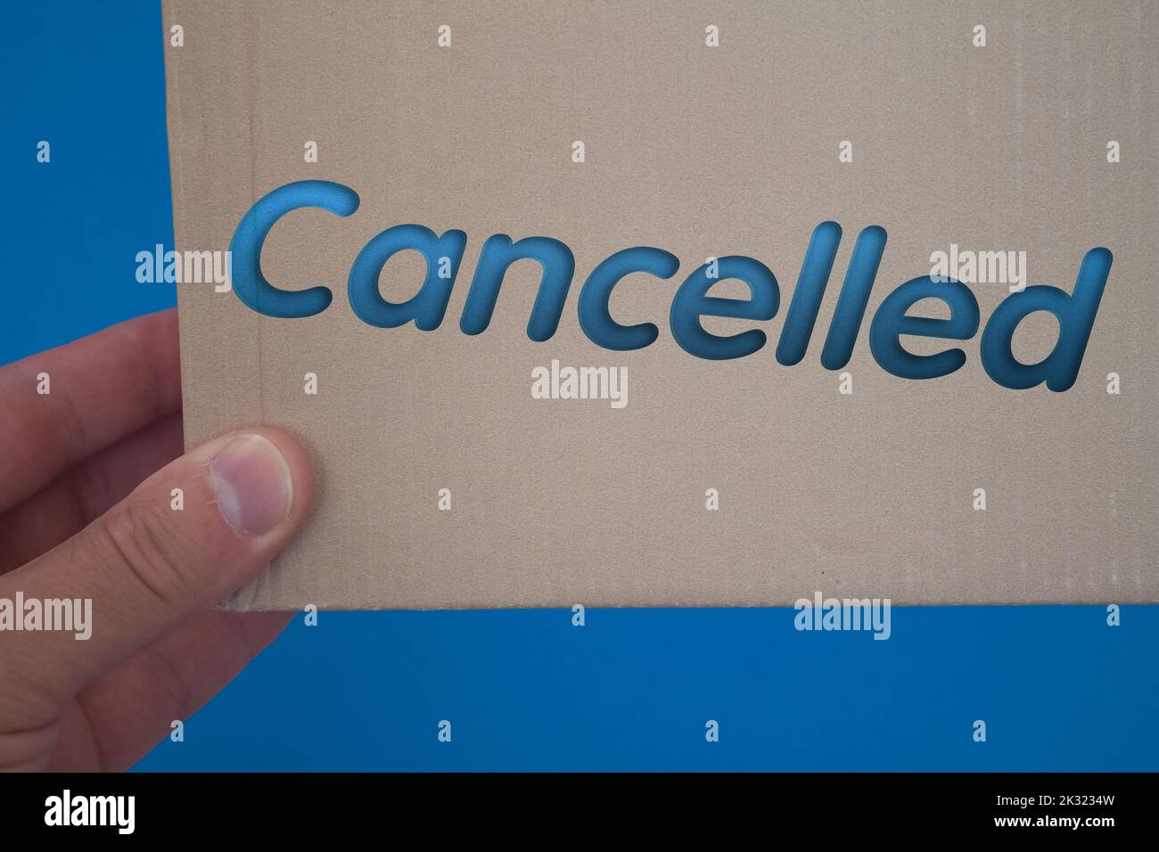 Cancelled word hi-res stock photography and images - Alamy