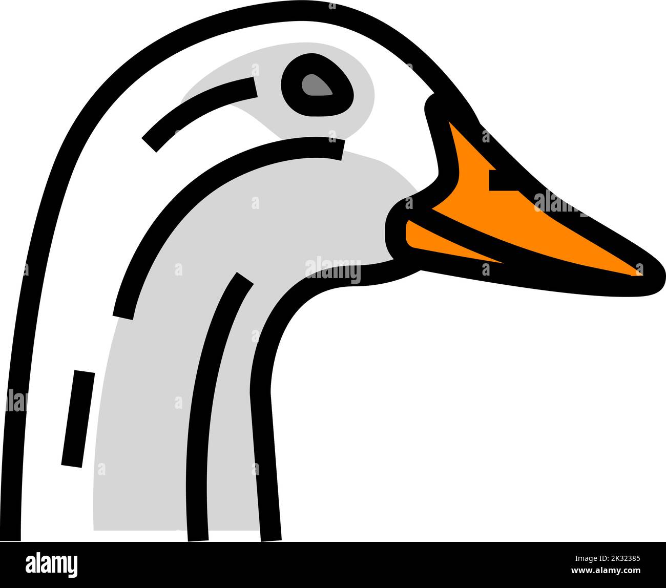 goose animal zoo color icon vector illustration Stock Vector Image ...