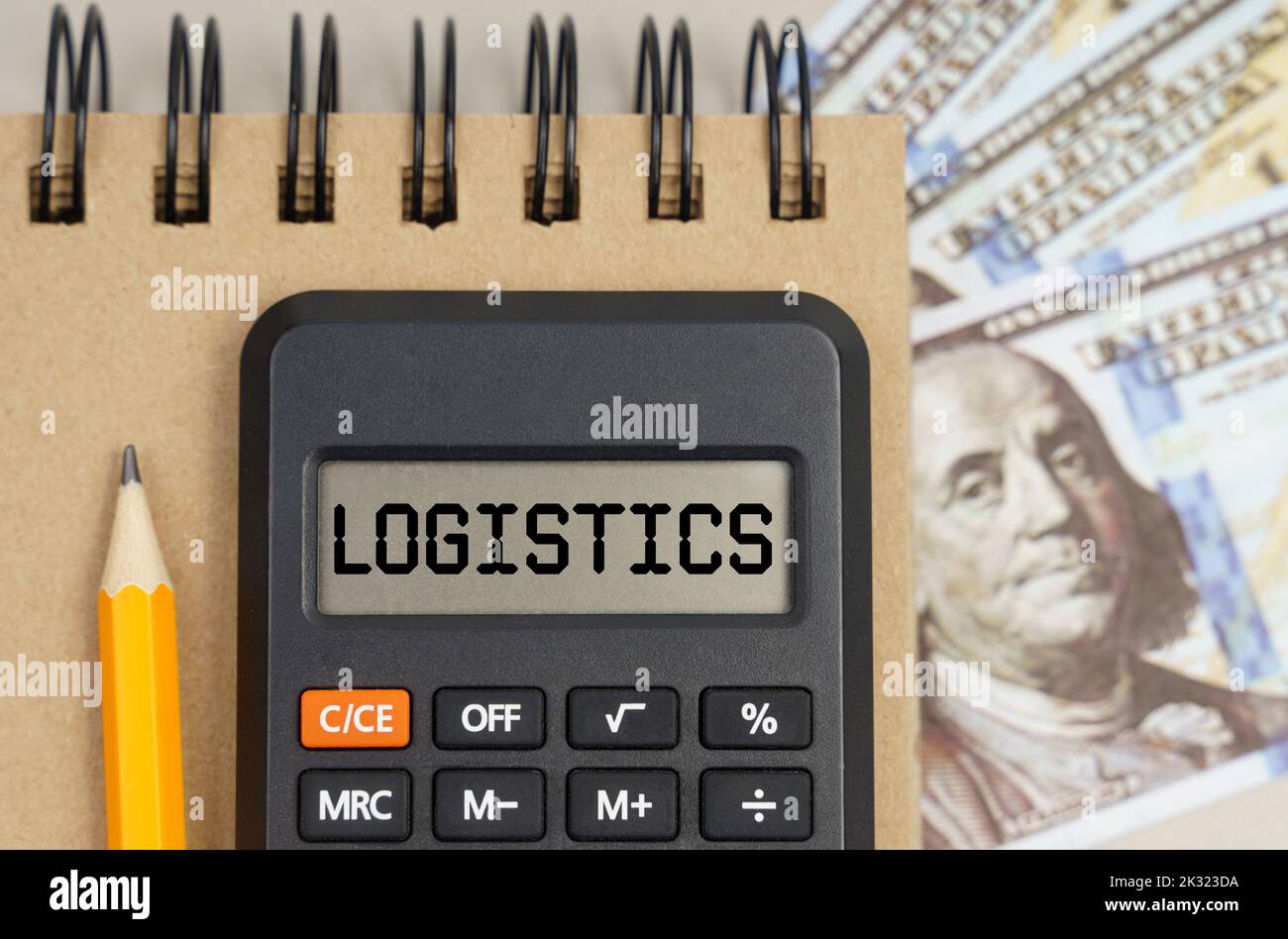 Business and finance concept. On the table there are dollars, a ...