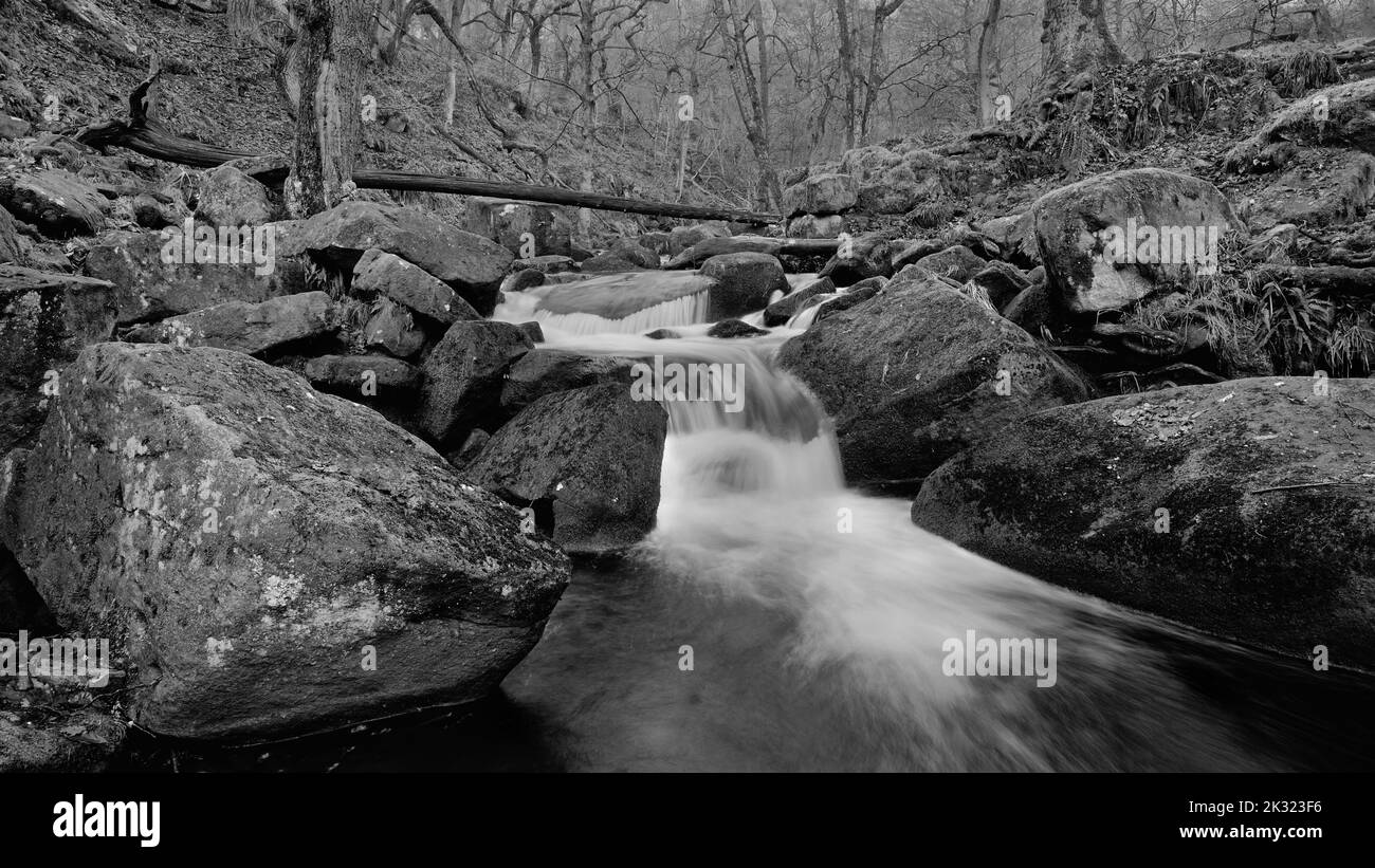 Burbage Brook, Padley Gorge, Derbyshire Peak District Stock Photo - Alamy