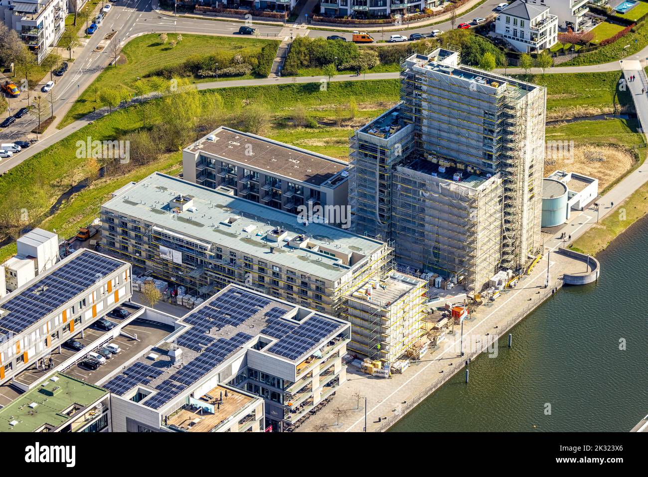 Senior residence high rise building h12 at phoenix lake hi-res stock ...