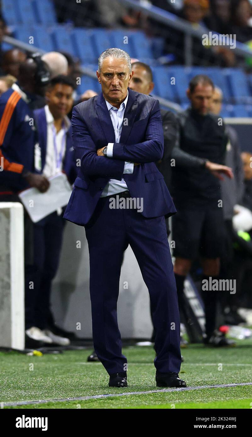 Le Harve, France, 23rd September 2022. Tite coach of Brazil during the ...