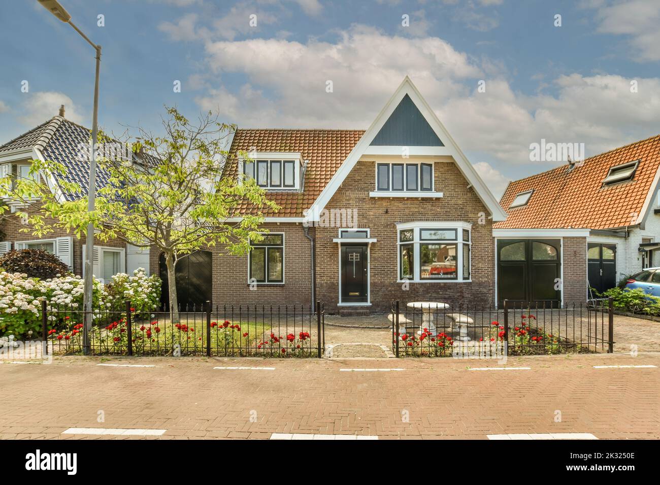View of street near building with beauty of vegetation outside Stock ...