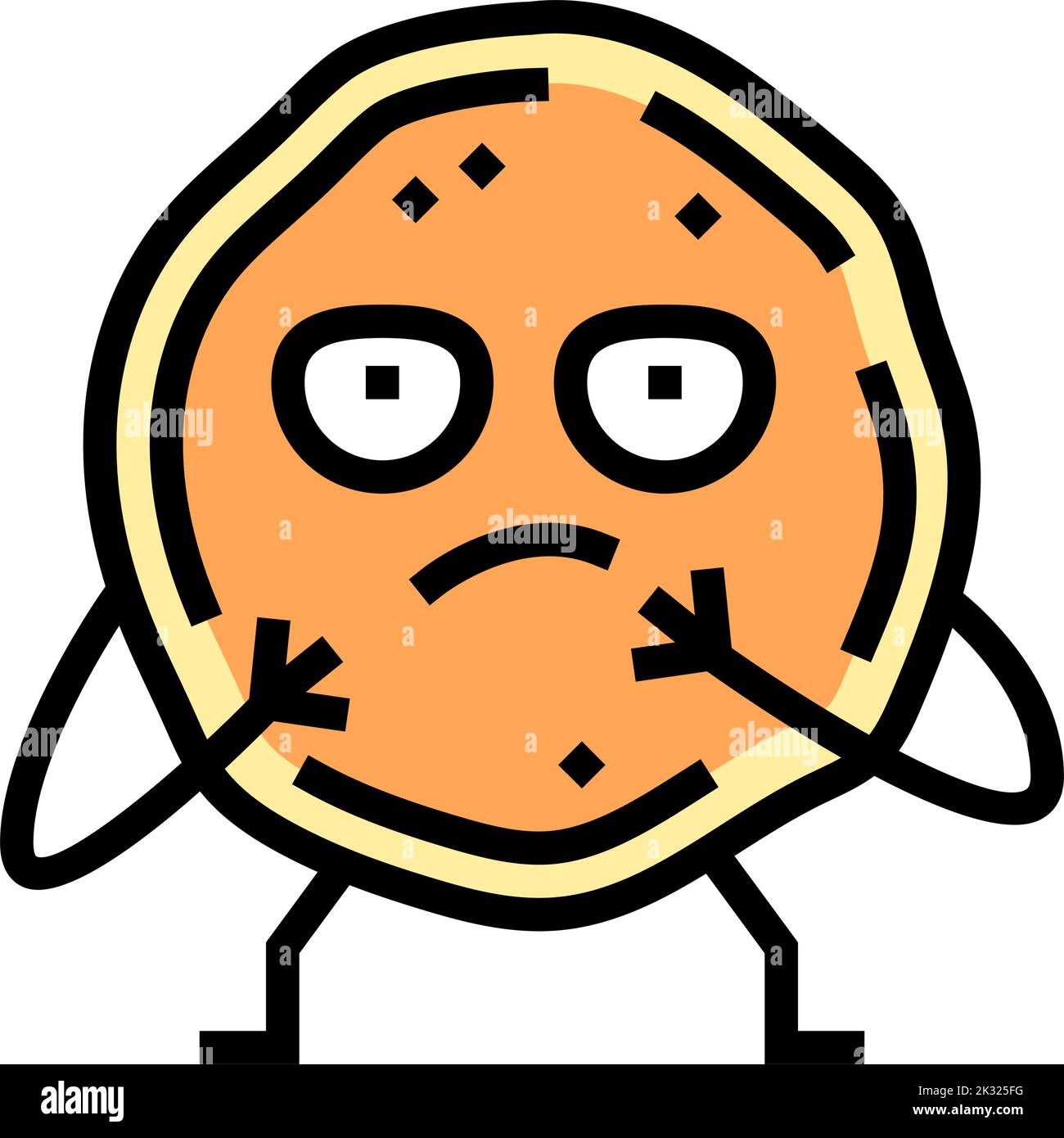 pancake dessert character color icon vector illustration Stock Vector ...