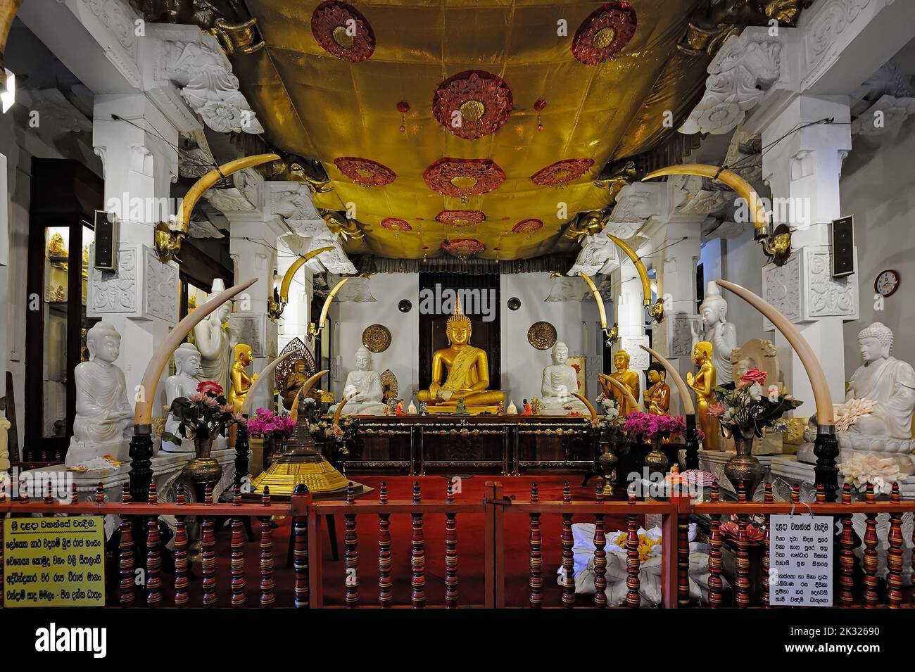Shrine interior in new building back in the inner yard of Temple of the ...