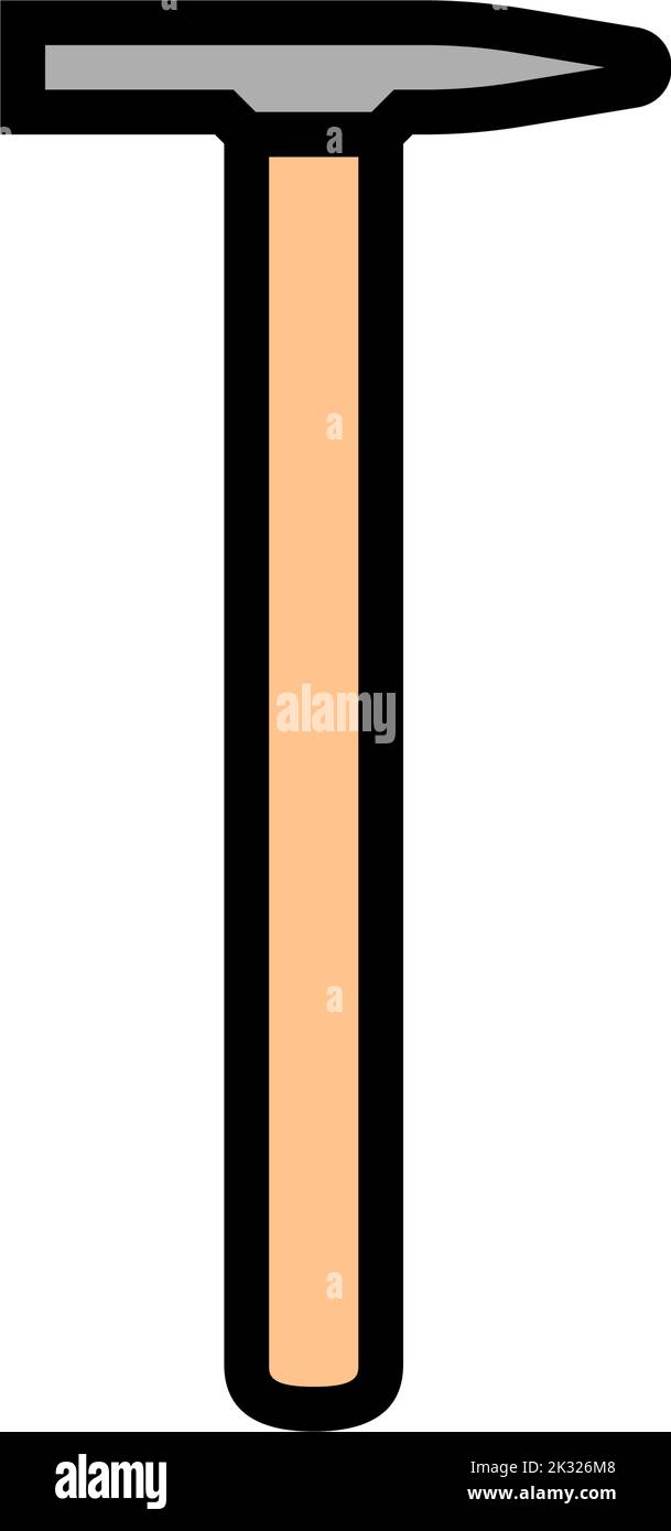 tack hammer tool color icon vector illustration Stock Vector Image ...