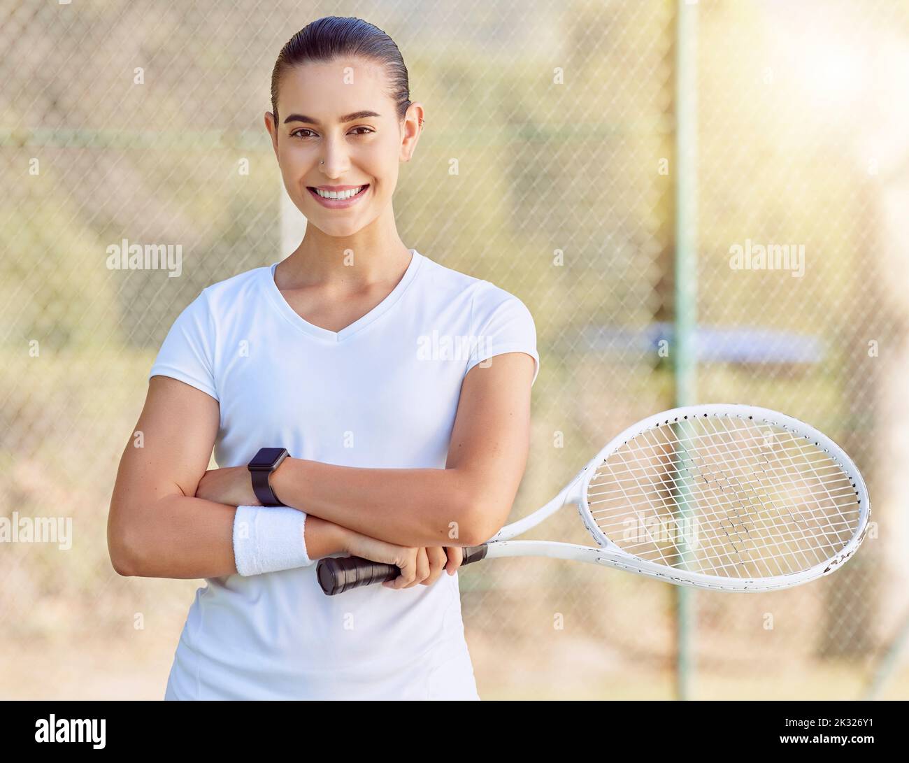Tennis court pose hi-res stock photography and images - Alamy