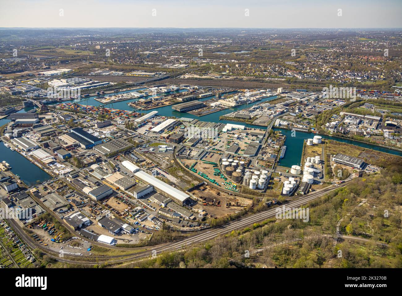 Aerial industrial port europe hi-res stock photography and images - Alamy