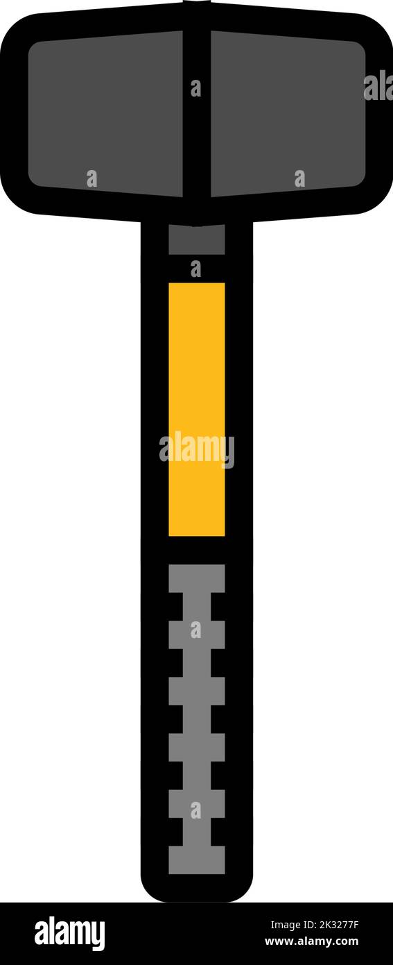 rubber hammer tool color icon vector illustration Stock Vector Image ...