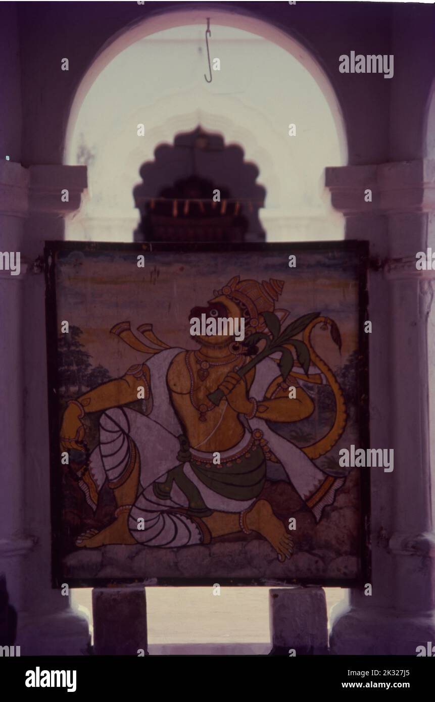 Painting of Lord Hanuman, Sunar Gauranga Stock Photo - Alamy