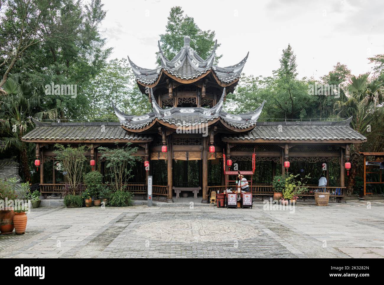 A view of the ancient town of Huanglongxi in Chengdu, Sichuan Province ...