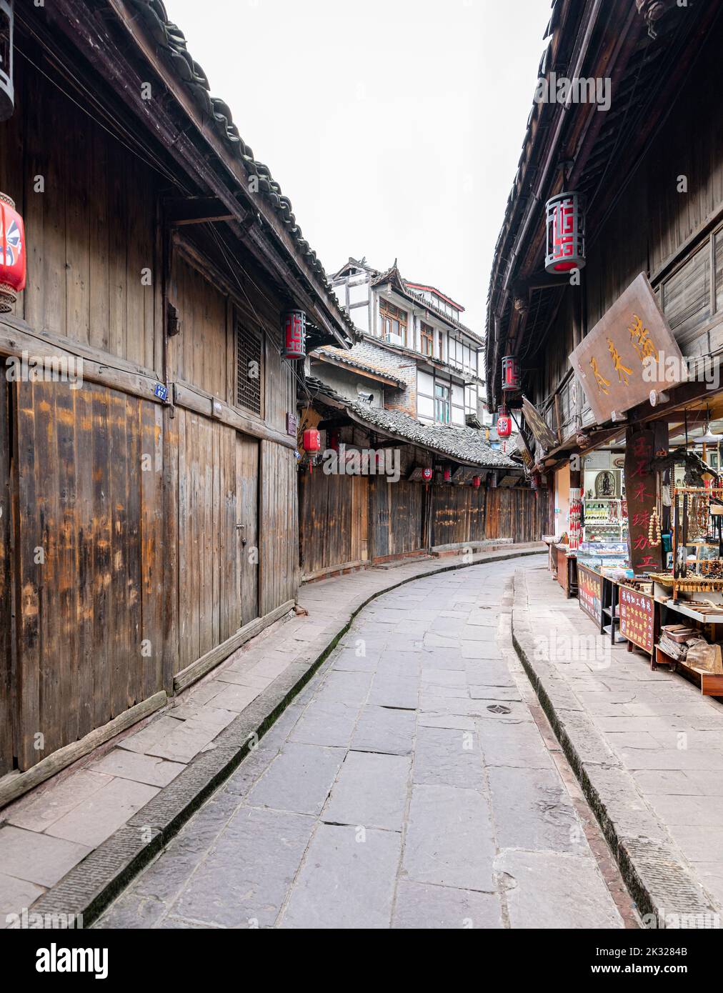 A view of the ancient town of Huanglongxi in Chengdu, Sichuan Province ...