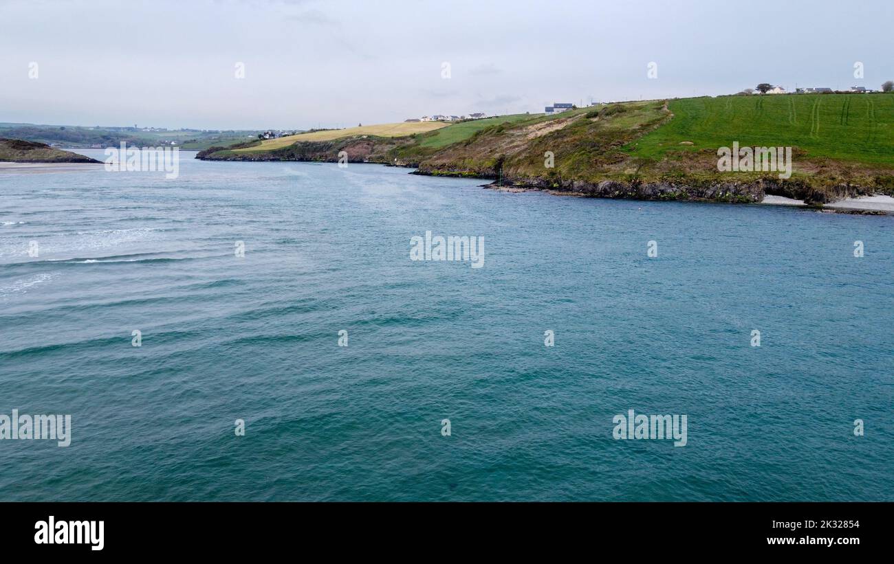 Beautiful turquoise sea water. Clonakilty Bay, the southern coast of ...